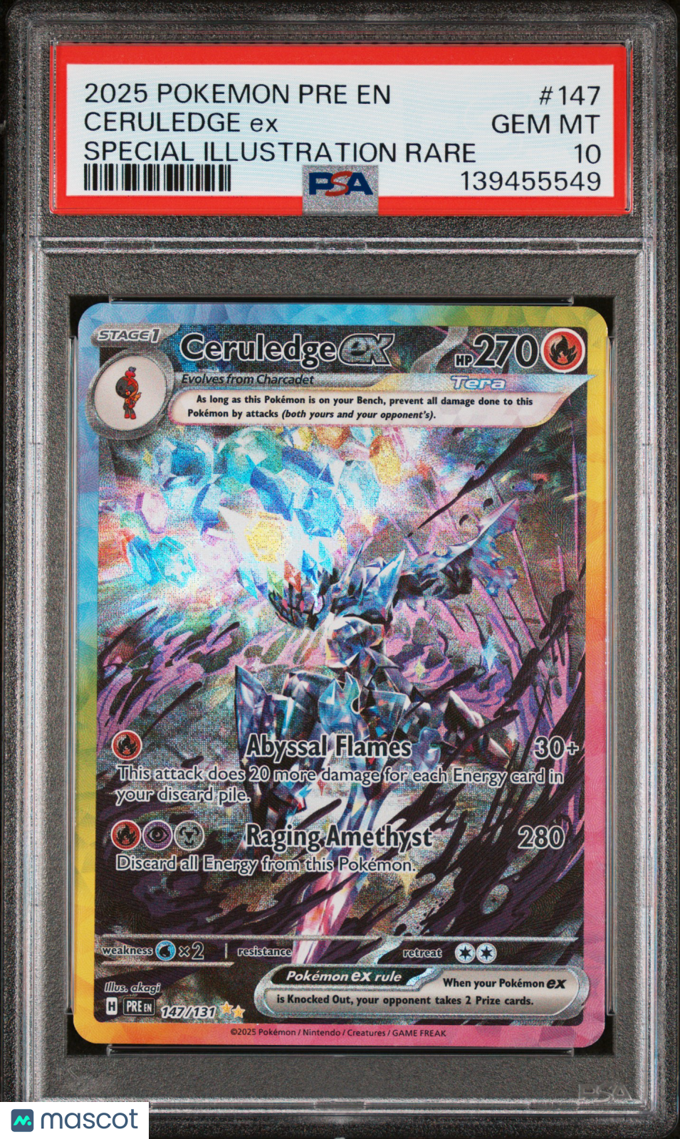 CERULEDGE EX Pokemon Prismatic Evolutions Special Illustration Rare #1 ...